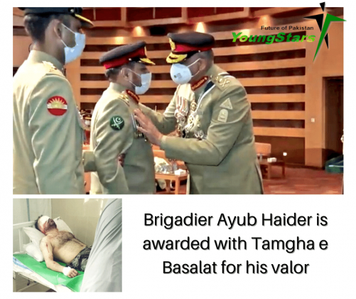 Brigadier Ayub Haider is awarded with Tamgha e Basalt for his valor ...